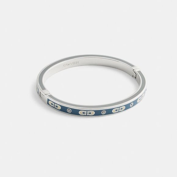 Coach | Jewelry | Nwt Coach Outlet Kissing Signature Enamel Hinged ...